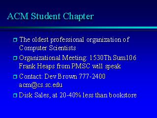 ACM Student Chapter