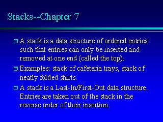 Stacks--Chapter 7