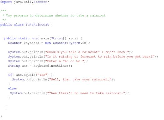 On a “Yes” entered: